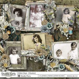 Olden Days Collection, Book Of Memories Photo Masks + Page Borders ...